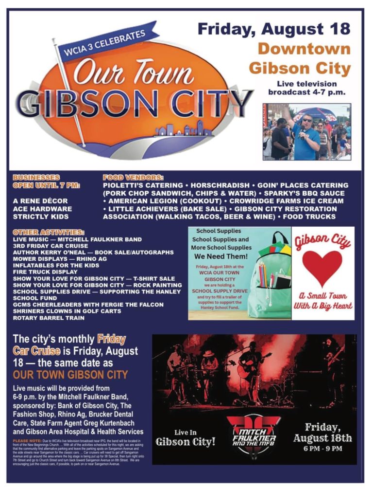 August Downtown Car Cruise: Featuring ‘Our Town’ Gibson City! – Gibson ...